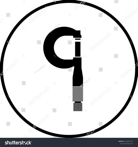 Symbol Depicting Micrometer Measuring Tool Stock Vector Royalty Free 1463077511 Shutterstock