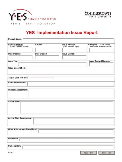 Yes Implementation Issue Report Form Fill Out And Sign Printable Pdf Template Airslate Signnow