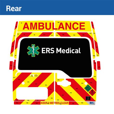 rear chevron replacement panel r15 prismatic esv grade red pts fleet id