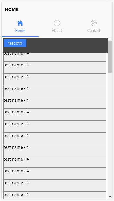Css Add Fixed Ion Row In Top Of The Ion Content Ionic 2 Stack Overflow