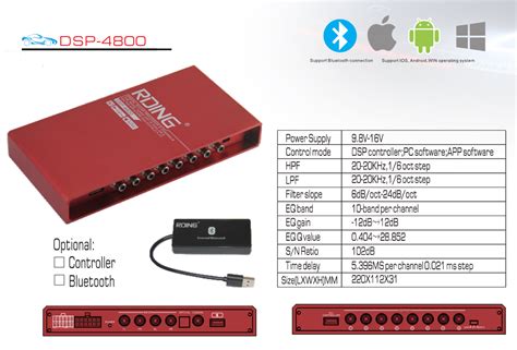 Supplier Red Dsp Audio Processor 8ch Dsp Eq 10 Band Car Amplifier Hifi