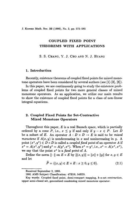 pdf coupled fixed point theorems with applications