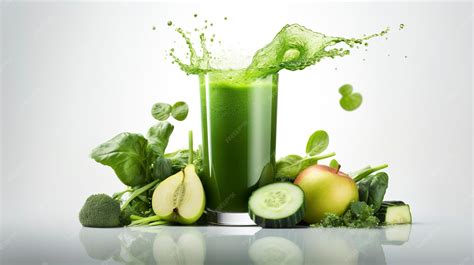 Premium Ai Image A Blend Of Green Leafy Vegetables And Fruits
