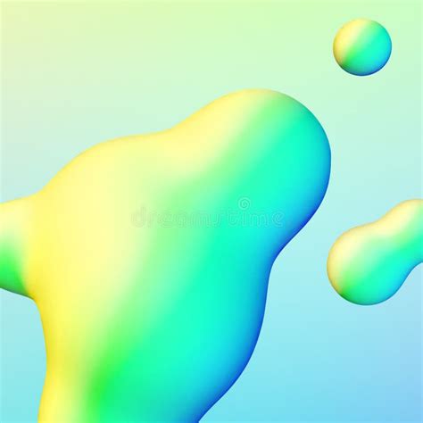 Fluid Design Liquid Blobs With Vibrant Intense Colors Abstract Background Stock Vector