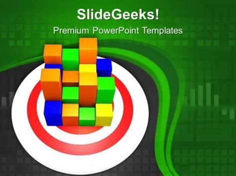 Colorful Bar Graph Pieces Together Powerpoint Templates Ppt Backgrounds For Slides