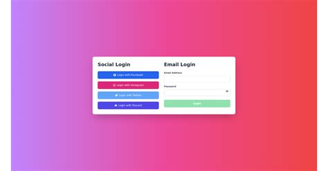 Social Login Component Free React Tailwind Component