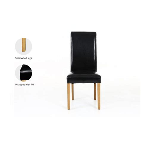 Tsb Living Giesle Pu Dining Chair X2 Black The Warehouse