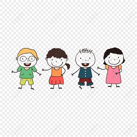 만화 귀여운 손을 잡고 어린이 스틱 그림 소재 그림 어린이 클립 아트즐거움남자 Png 일러스트 무료 다운로드 Lovepik