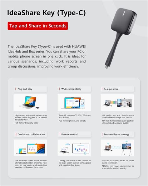 Huawei Ideashare Key Aes Encryption 24 Ghz And 5 Ghz Frequency 48k