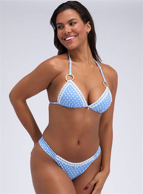 Casablanca Push Up Triangle Bikini Top Blue Mix Boux Avenue Uk
