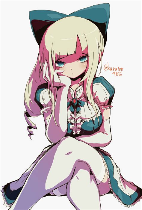 Safebooru 1girl Absurdres Asymmetrical Bangs Bangs Blonde Hair Blue