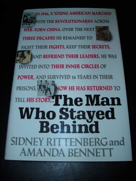 The Man Who Stayed Behind Uk Rittenberg Sidney Bennett
