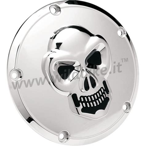 3d Skull Clutch Derby Cover Chrome Harley Davidson Twin Cam 99 17
