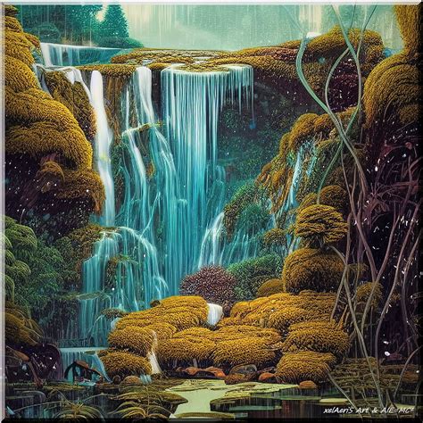 Alexander Engelbrecht Garden Eden And Waterfall