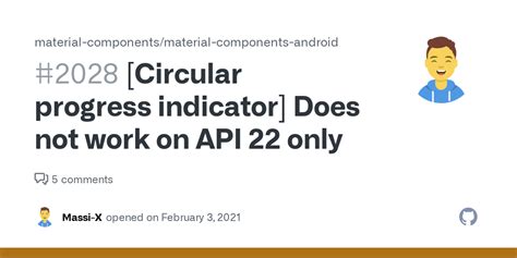 Circular Progress Indicator Does Not Work On Api 22 Only · Issue