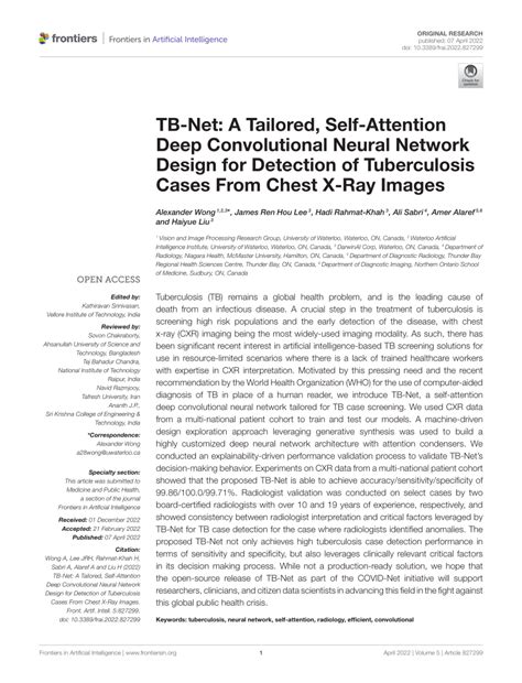 Pdf Tb Net A Tailored Self Attention Deep Convolutional Neural Network Design For Detection