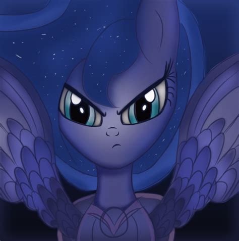 771664 Safe Artistvipeydashie Princess Luna Angry Female Frown Glare Looking At You