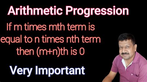 M Times Mth Term Is Equal To N Times Nth Term Then M N Th Is