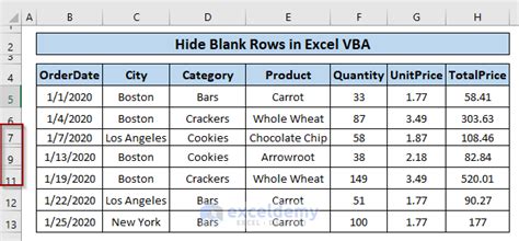 How To Hide Blank Rows In Excel Vba Examples Exceldemy