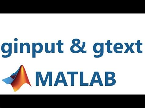 Matlab Ginput Gtext YouTube
