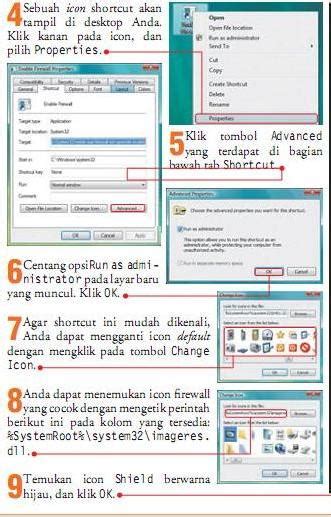 Membuat Shortcut Firewall Windows Vista Kiwiedemalta