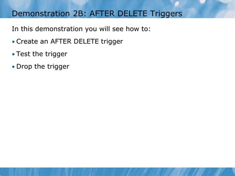 Ppt Module 15 Responding To Data Manipulation Via Triggers Powerpoint