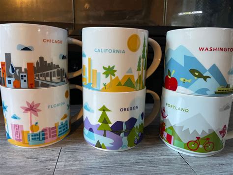 Discontinued Starbucks You Are Here Destination Mugs Shipped Free You