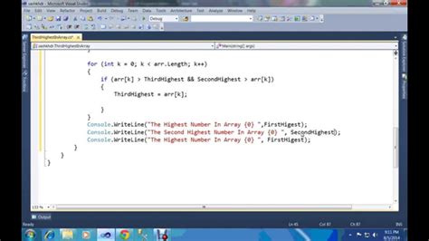 Firstsecond And Third Highest Number In Array Youtube