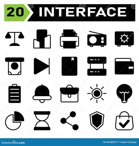 User Interface Icon Set Include Legal Law Justice Court Crime Office Building Apartment