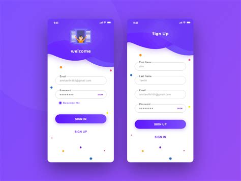 Loginsign Up Page Login Page Design Sign Up Page App Design Inspiration