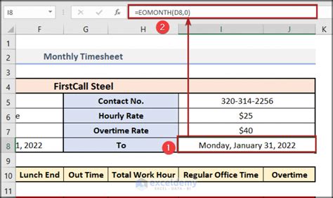 How To Create A Monthly Timesheet In Excel With Easy Steps
