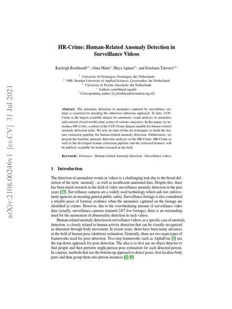 6 Human Related Anomaly Detection In Surveillance Videos Pdf Top Down And Bottom Up Design