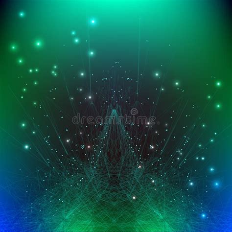 A Data Sorting Flow Process Big Data Stream Futuristic Infographic