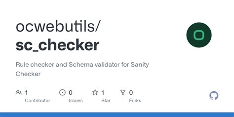 GitHub Ocwebutils Sc Checker Rule Checker And Schema Validator For