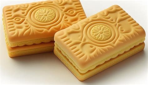 Premium Ai Image Rectangular Butter Biscuits