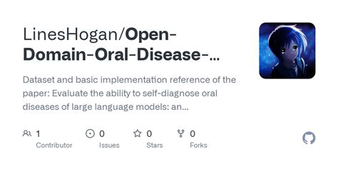Github Lineshoganopen Domain Oral Disease Qa Dataset Dataset And