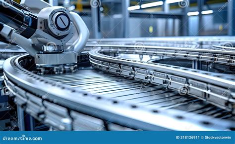 Sensors Manufacturing Conveyor Belt Royalty Free Cartoon 318126911