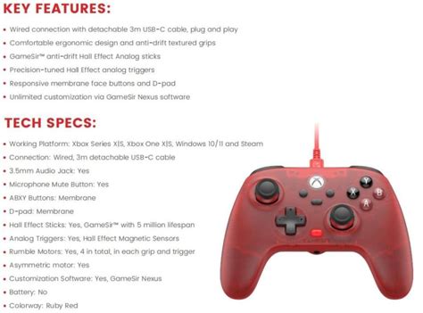 Promo Gamesir T7 Wired Gamepad Controller Hall Effect Stick Triggers For Xbox Series X S One