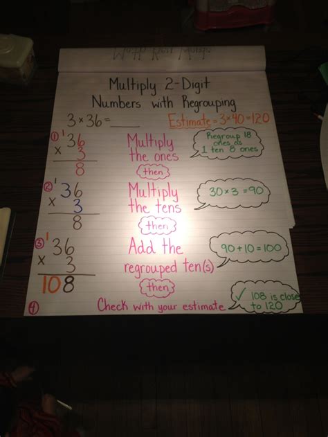 Multiply 2 Digit Numbers With Regrouping