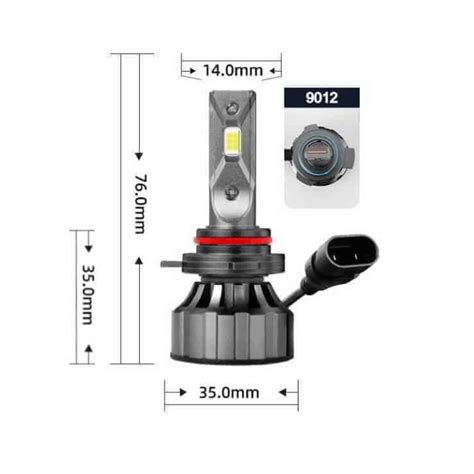 Set 2x Bec Led Hir2 9012 V20 12000lm Canbus Alb Rece 120w 300 Ventilator Emag Ro