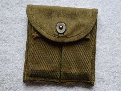 42 Excellent Clean Us Army Twin Mag Pouch Fits M1 Carbine Stock 1943