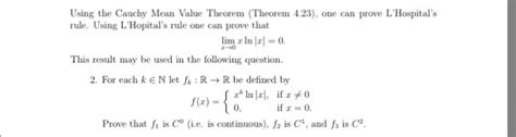 solved using the cauchy mean value theorem theorem 4 23