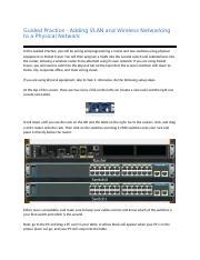 Setting Up VLAN And Wireless Networking On Physical Network Course Hero