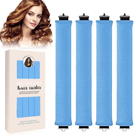 Overnight Heatless Hair Curler Heatless Curls Satin Flexi Rods With