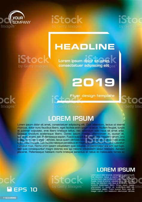 추상 현대 액체 유체 모양 전단지 배너 파란색과 주황색 색상의 배경 3차원 형태에 대한 스톡 벡터 아트 및 기타 이미지 3차원 형태 개념 광고 Istock