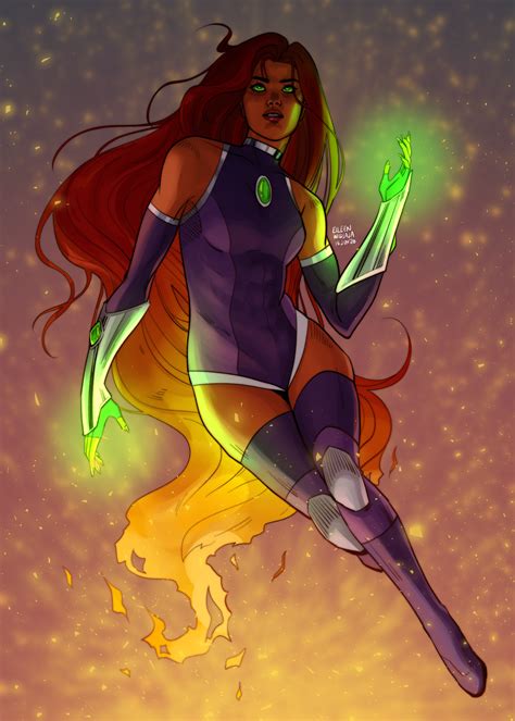 Dc Superhero Starfire At Michelle Ma Blog