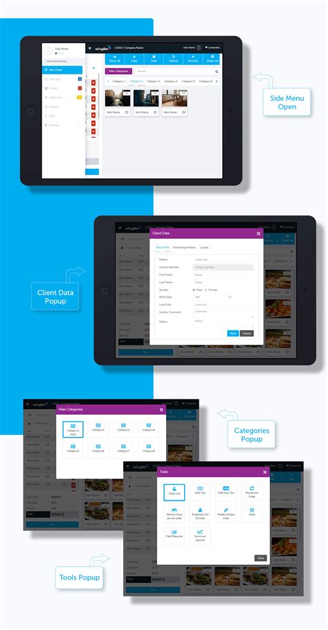UX UI Design For POS System Behance