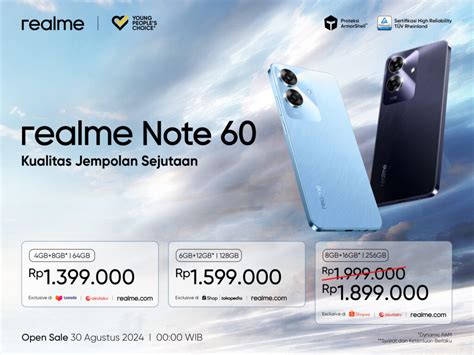 Realme Note Resmi Debut Di Indonesia Hadirkan Daya Tahan Dan Kualitas Jempolan Dengan Harga