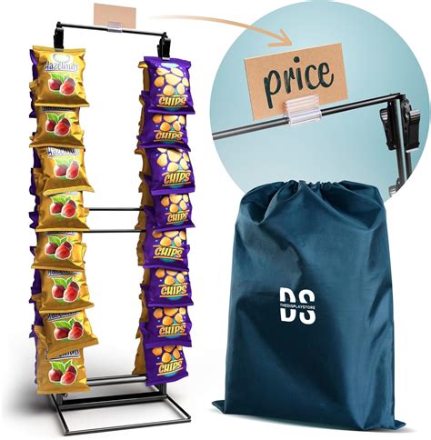Potato Chip Rack Display With 32 Clips Countertop Nepal Ubuy