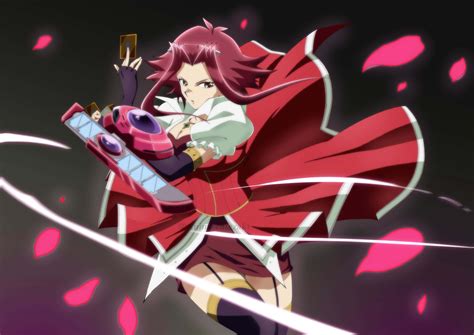 Download Akiza Izinski Posing With Her Stardust Dragon In Yu Gi Oh 5d